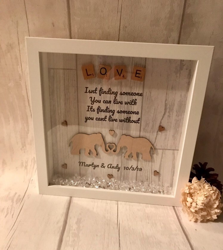 Wedding day gift personalised frame for bride and groom | Etsy
