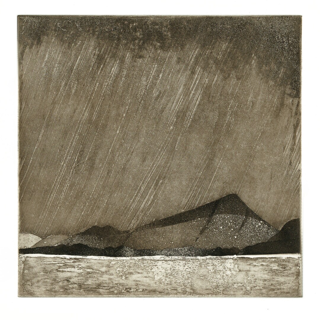 Original Etching Inspired by a Passing Rain Storm Over North Uist in ...