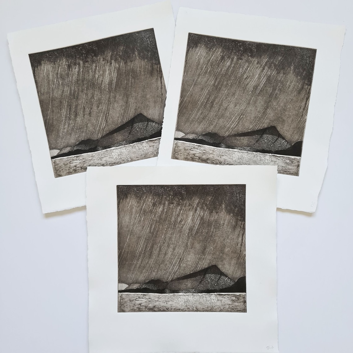 Original Etching Inspired by a Passing Rain Storm Over North Uist in ...