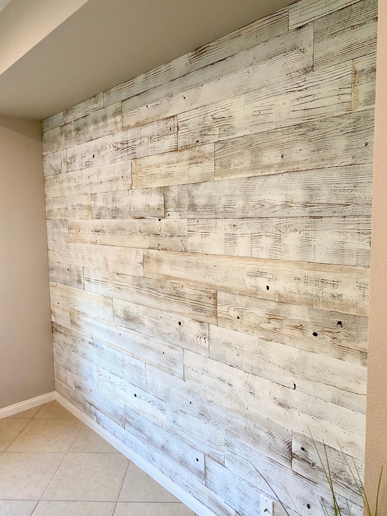 Reclaimed Wood Paneling “white Washed” - Etsy