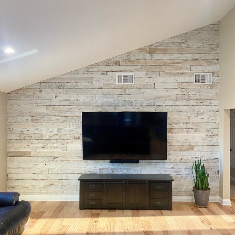 White Washed Reclaimed Wood Paneling - Etsy