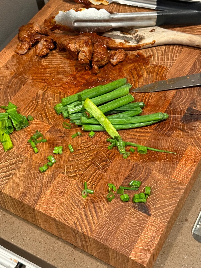 CHUNKY End Grain White Oak Butcher Block 12”x14” Cutting Board 2” THICK ...