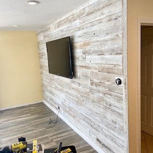 White Washed Reclaimed Wood Paneling - Etsy