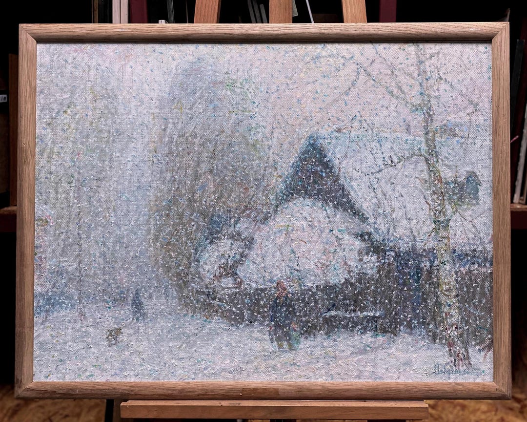 Last Snow, a Great Impressionist Painting, Winter Day, Ukrainian ...