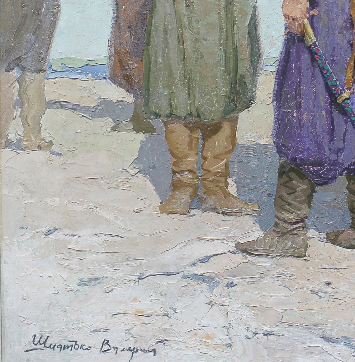 Cossack Officers, Starshyna, Leaders of Zaporozhian Sich, Ukraine, Oil ...