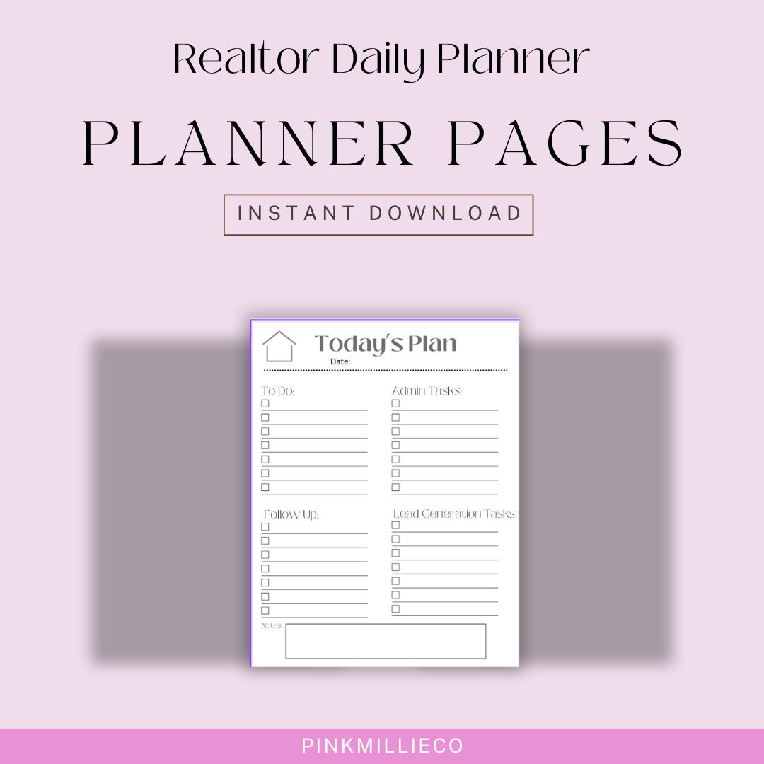 Realtor Daily Planner | 2023 Daily Planner | 2024 Daily Planner ...