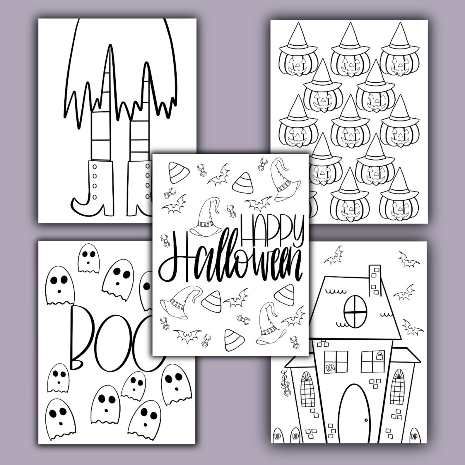 Halloween Colouring Sheets | 10 Pages | INSTANT DOWNLOAD | Adults and ...