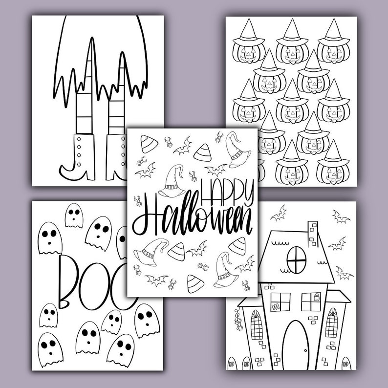 Halloween Colouring Sheets | 10 Pages | INSTANT DOWNLOAD | Adults and ...