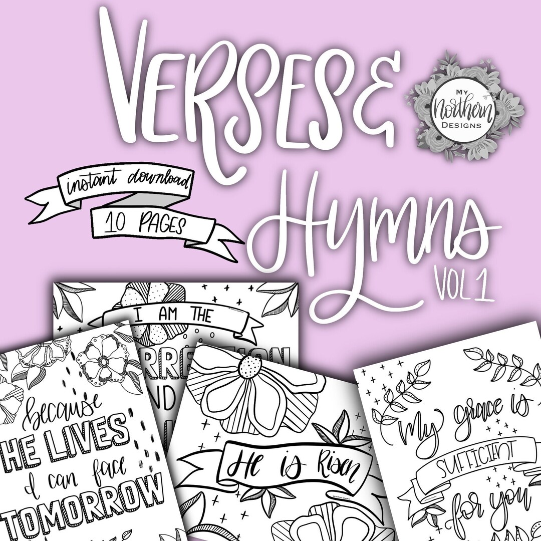 Verses and Hymns Vol. 1 | Christian Colouring Pages | Adults and Kids ...