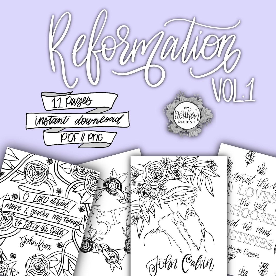 Reformation Colouring Sheets | Vol 1 | Christian Art | Children’s ...