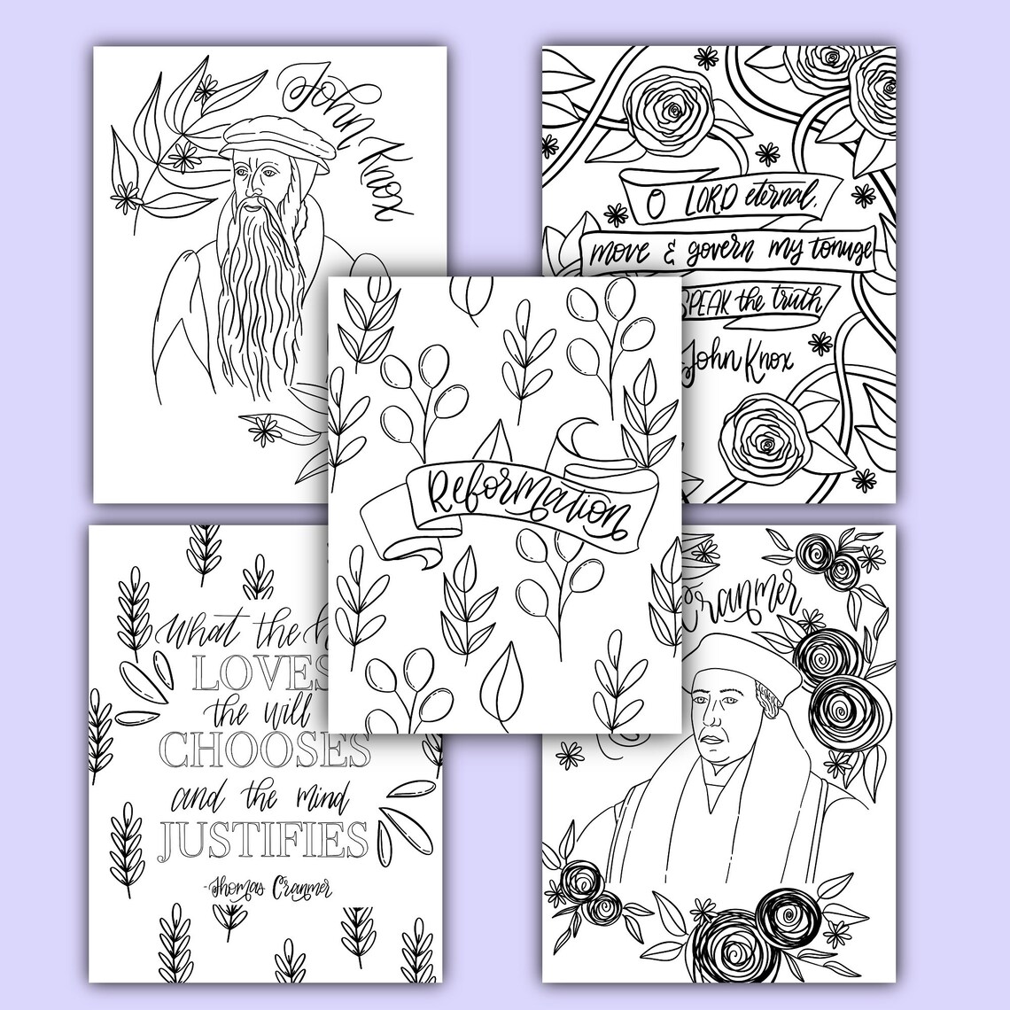 Reformation Colouring Sheets Vol 1 Christian Art Childrens Ministry ...
