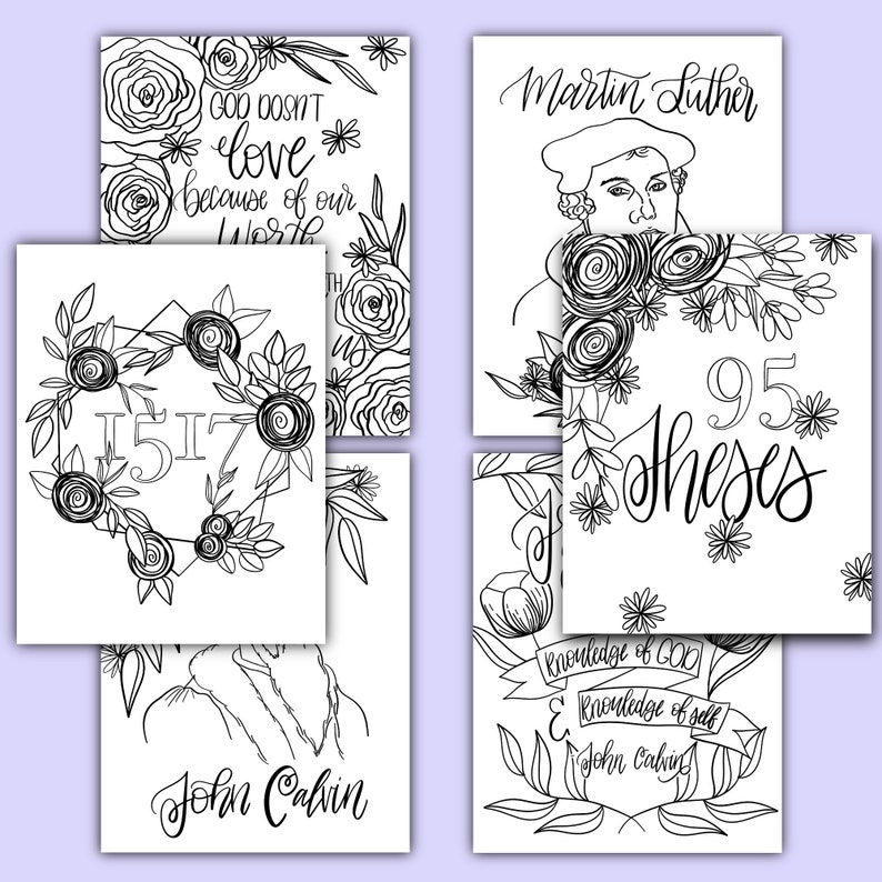 Reformation Colouring Sheets | Vol 1 | Christian Art | Children’s ...