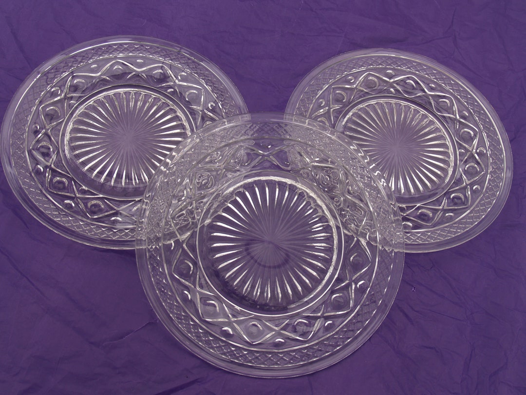 Vintage 1960's Imperial Glass, Cape Cod Pattern, Salad Plates - Etsy