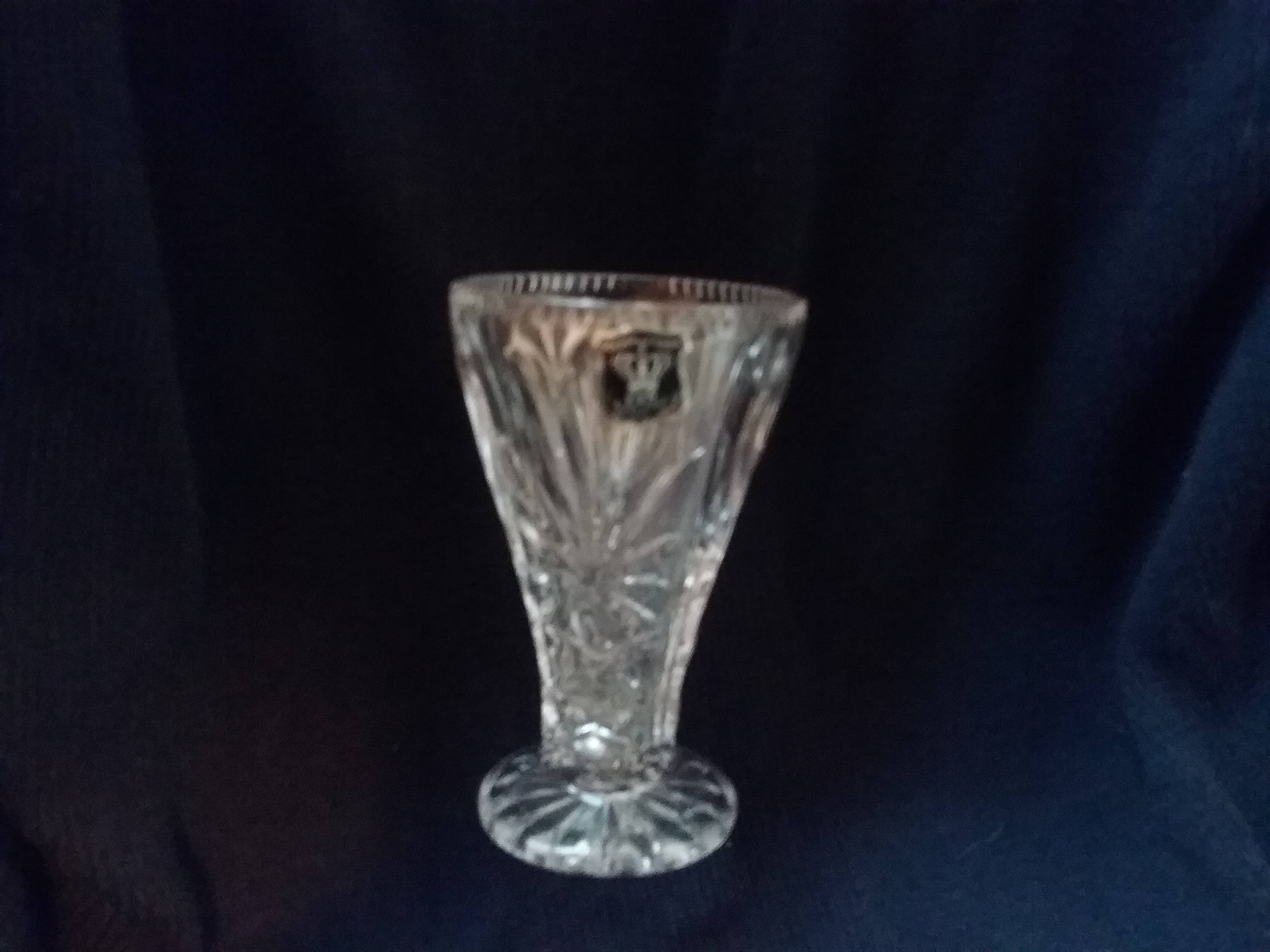 Vintage Golden Crown West Germany Lead Crystal Small Bud Vase - Etsy