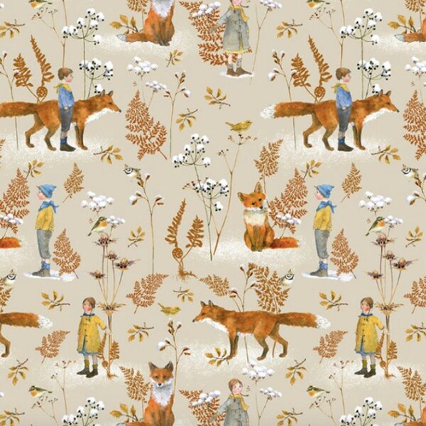 Fox Print Fabric - Etsy