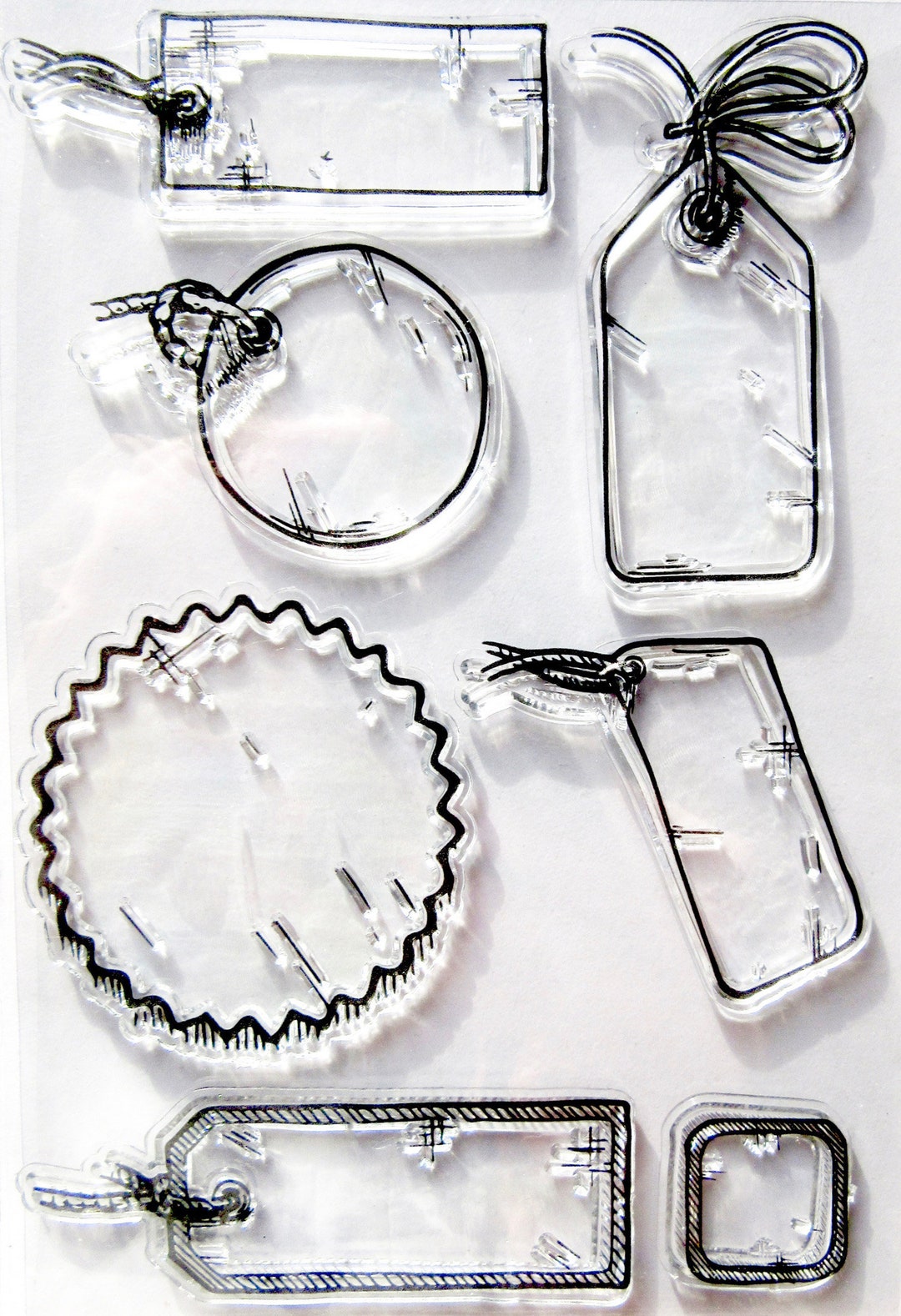 7 Transparent Stamps Labels - Etsy
