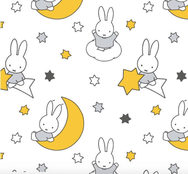 Cotton fabric Miffy Collection 110x50cm 2 fat quarters | Etsy