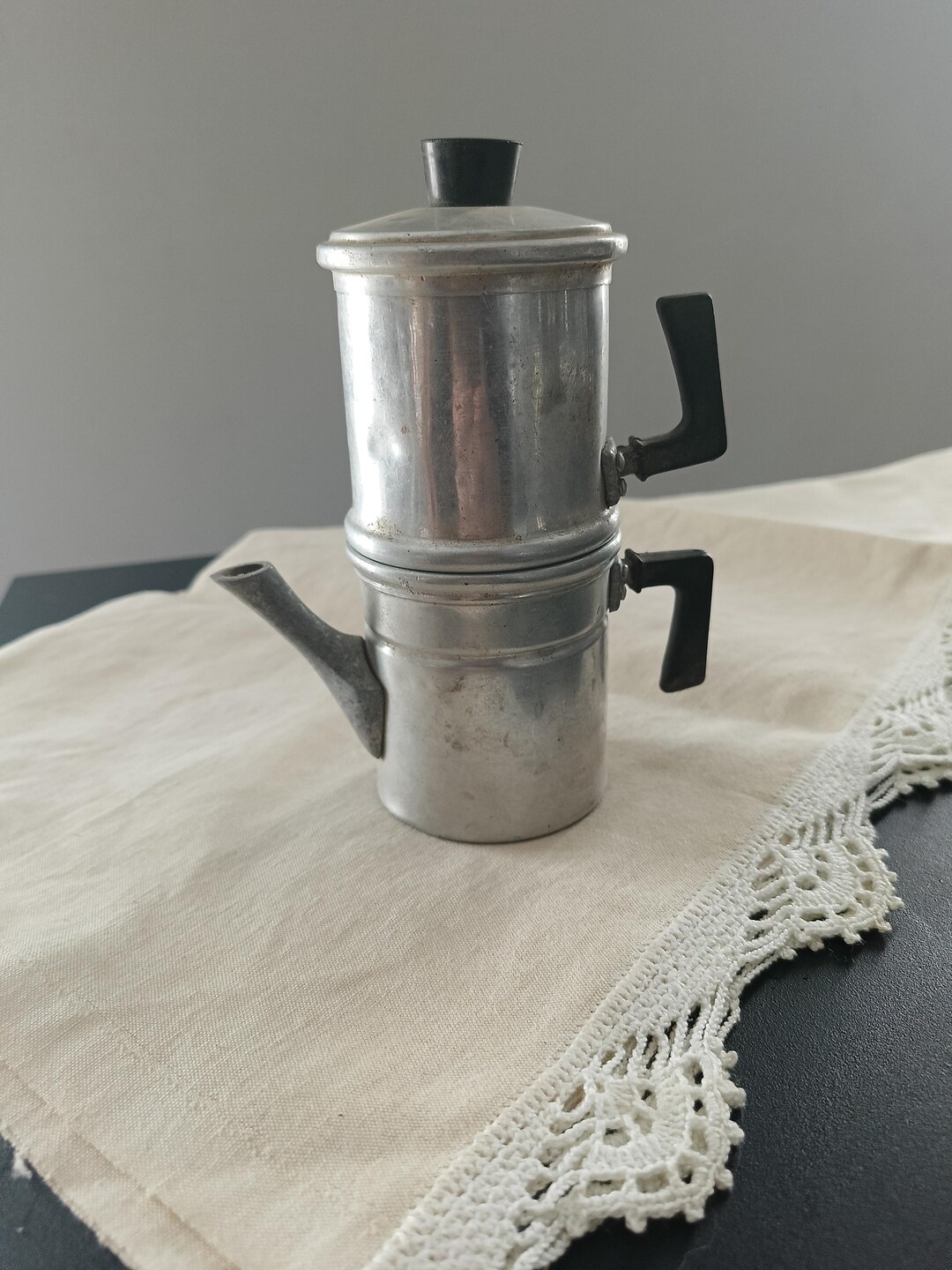 Vintage Aluminum Neapolitan Coffee Maker - Italian Cuccumella From the ...