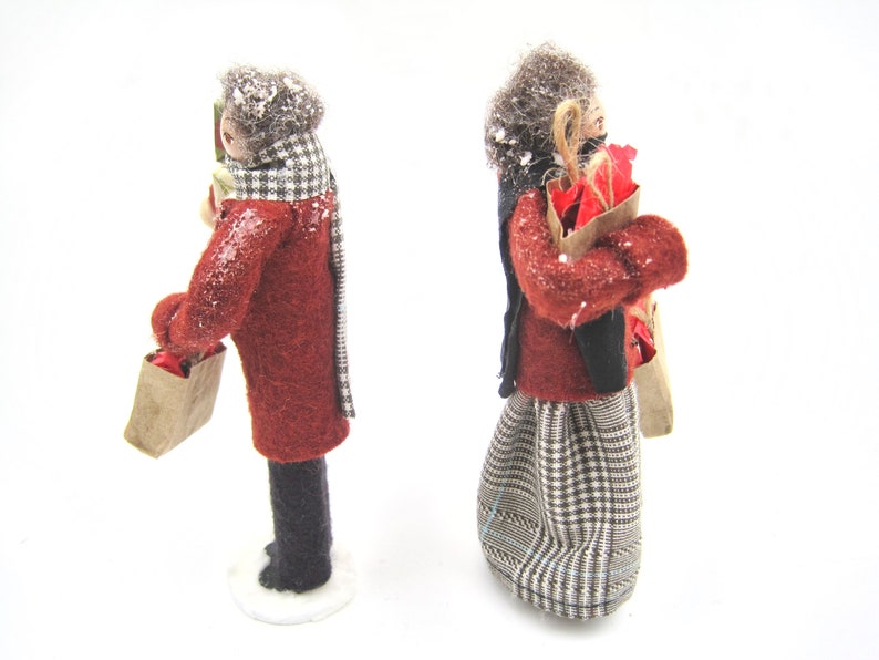 Christmas Shoppers Wooden Ornaments Choose Between Boy or | Etsy