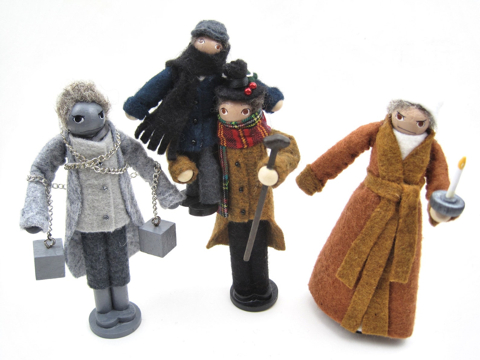 Christmas Carol Wooden Ornaments Charles Dickens' A | Etsy