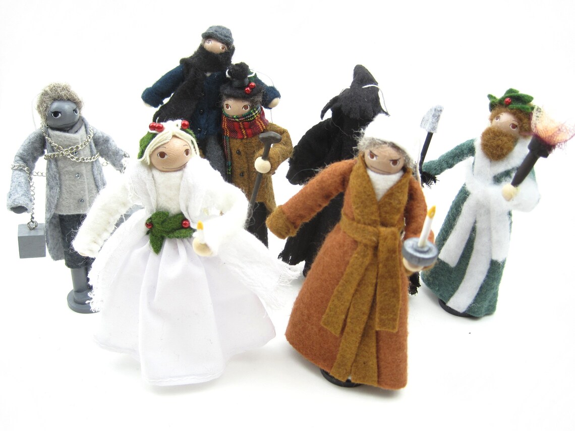 Christmas Carol Wooden Ornaments Charles Dickens' A | Etsy
