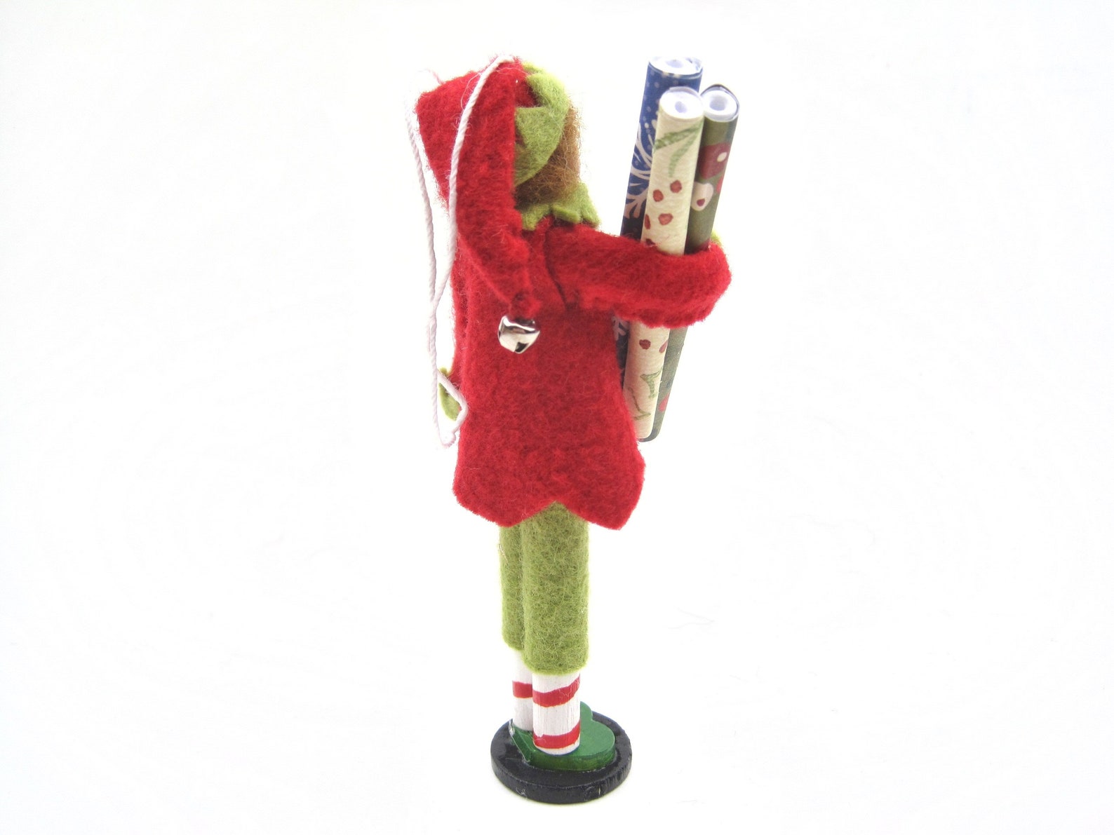 Wrapping Paper Elf Elf Wrapping Presents Wooden and Felt | Etsy