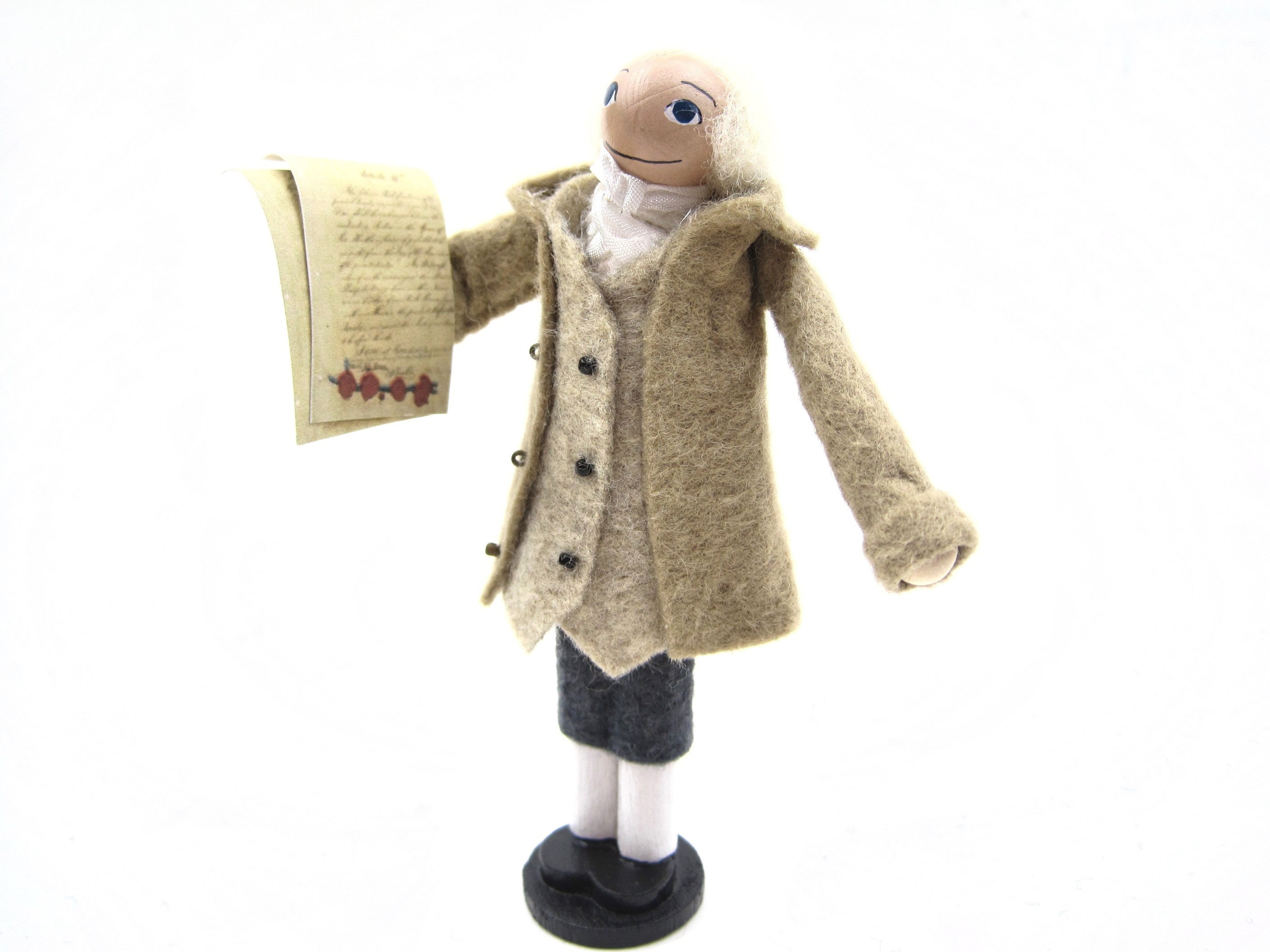 John Adams Founding Father Ornament Wooden and Felt Ornament | Etsy