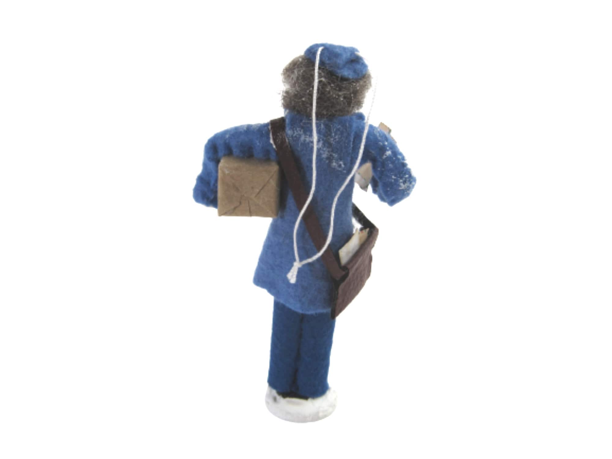 Winter Mailman Wooden Ornament Postman Carrying Christmas - Etsy