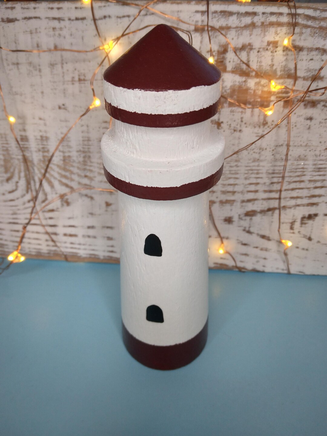 Wooden Lighthouse Decor, Large Wooden Coastal Lighthouse - Etsy