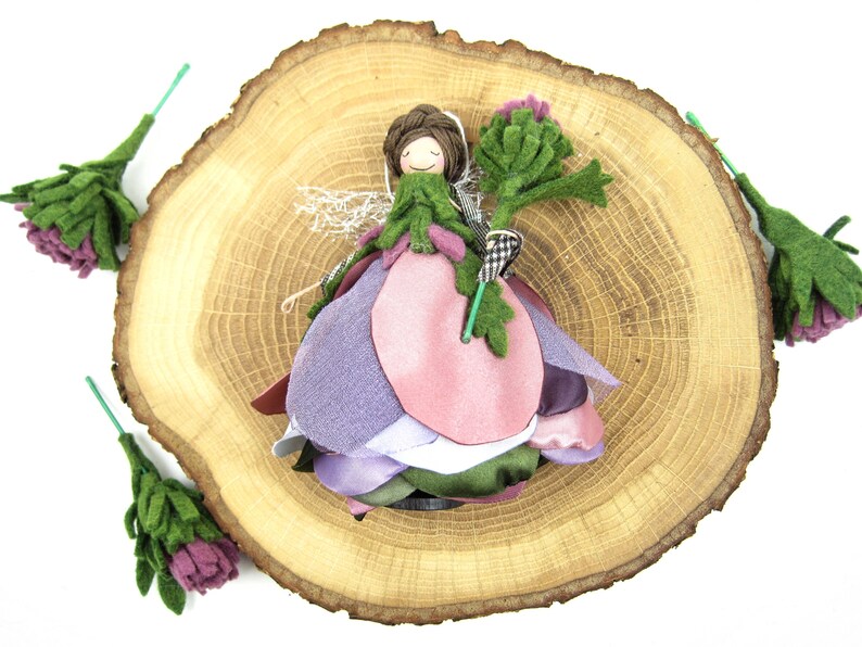 Scottish Thistle Flower Fairy Ornament Celtic Fairy | Etsy