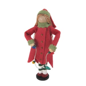 Elf Hanging Christmas Lights, Wooden Ornament, Light String Elf, Elf ...