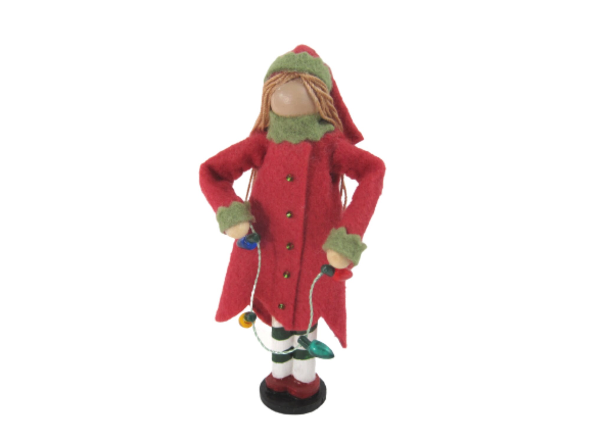 Elf Hanging Christmas Lights, Wooden Ornament, Light String Elf, Elf ...