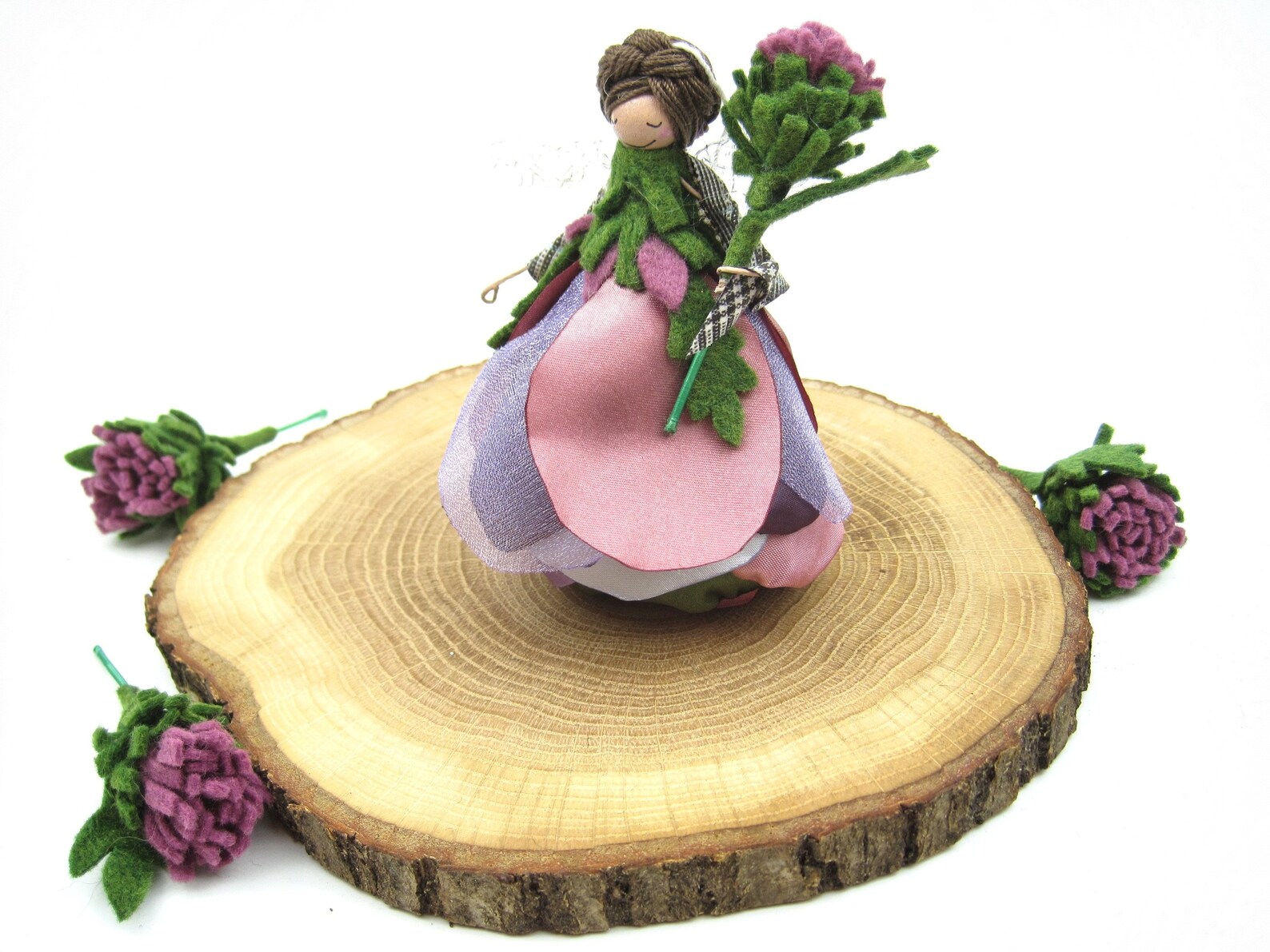 Scottish Thistle Flower Fairy Ornament Celtic Fairy | Etsy