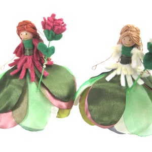 Red or White Clover Fairy Ornament, Spring Fairy Decoration, Gifts for ...