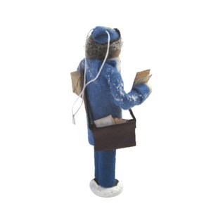 Winter Mailman Wooden Ornament, Postman Carrying Christmas Letters ...