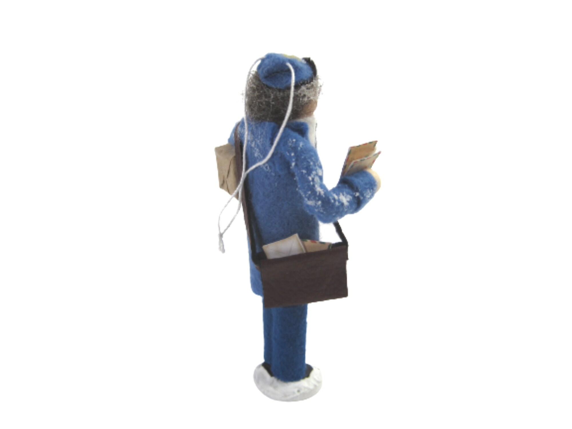 Winter Mailman Wooden Ornament Postman Carrying Christmas - Etsy