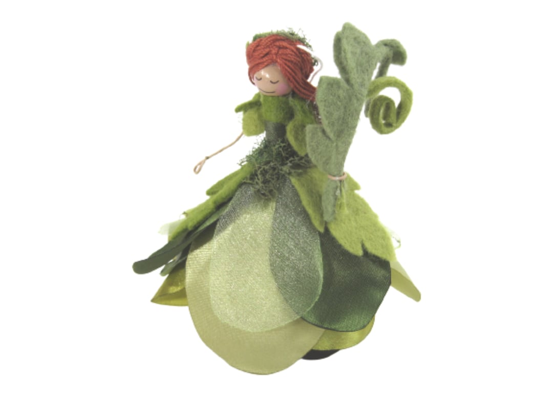 Fern Fairy Wooden Ornament, Mossy Fern Fairy Decoration, Gifts for ...