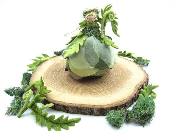 Fern Fairy Wooden Ornament Mossy Fern Fairy Decoration Gifts | Etsy