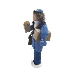 Winter Mailman Wooden Ornament, Postman Carrying Christmas Letters ...