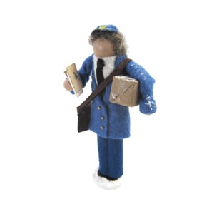 Winter Mailman Wooden Ornament, Postman Carrying Christmas Letters ...