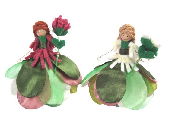 Red or White Clover Fairy Ornament Spring Fairy Decoration - Etsy