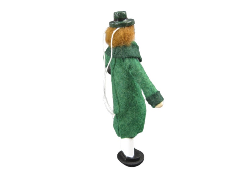 Irish Leprechaun Wooden Ornament With Miniature Pot of Gold - St ...