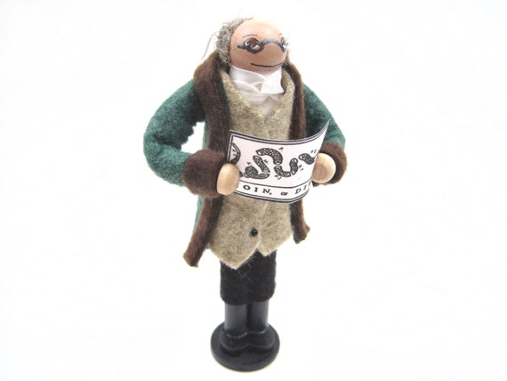 Benjamin Franklin Wooden Ornament Founding Fathers | Etsy