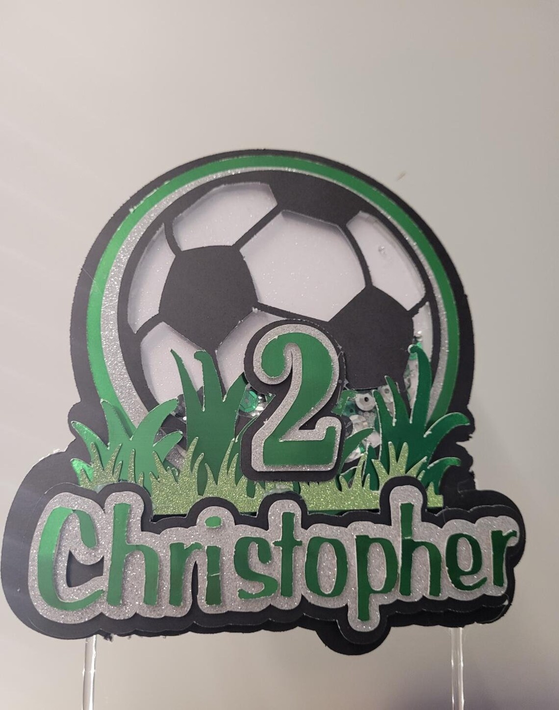 Soccer Inspired Cake Topper | Etsy