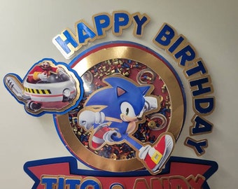 DIY Sonic Cake Topper Project SVG DIGITAL File for Cricut or - Etsy