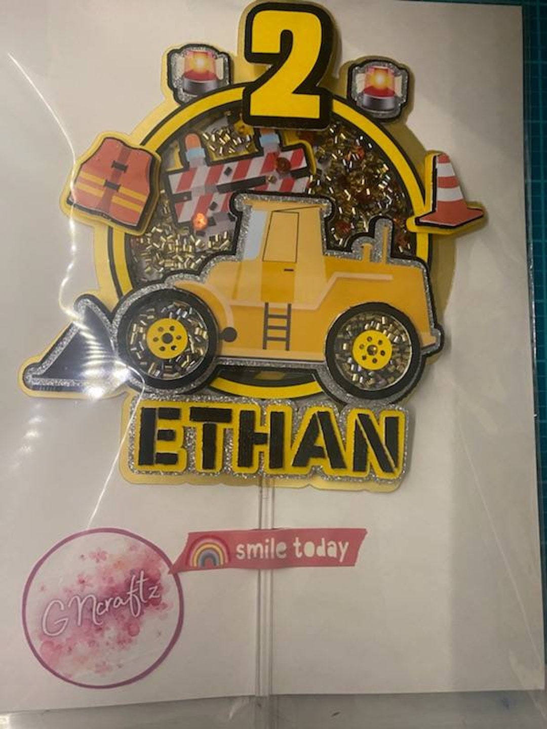 Construction Theme Party Cake Topper - Etsy