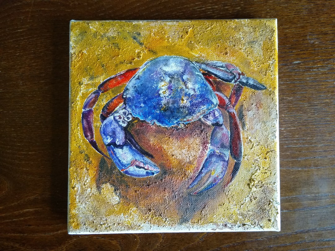 Crab Original Paintig.sea Side Original Painting. Painting by Dorota ...