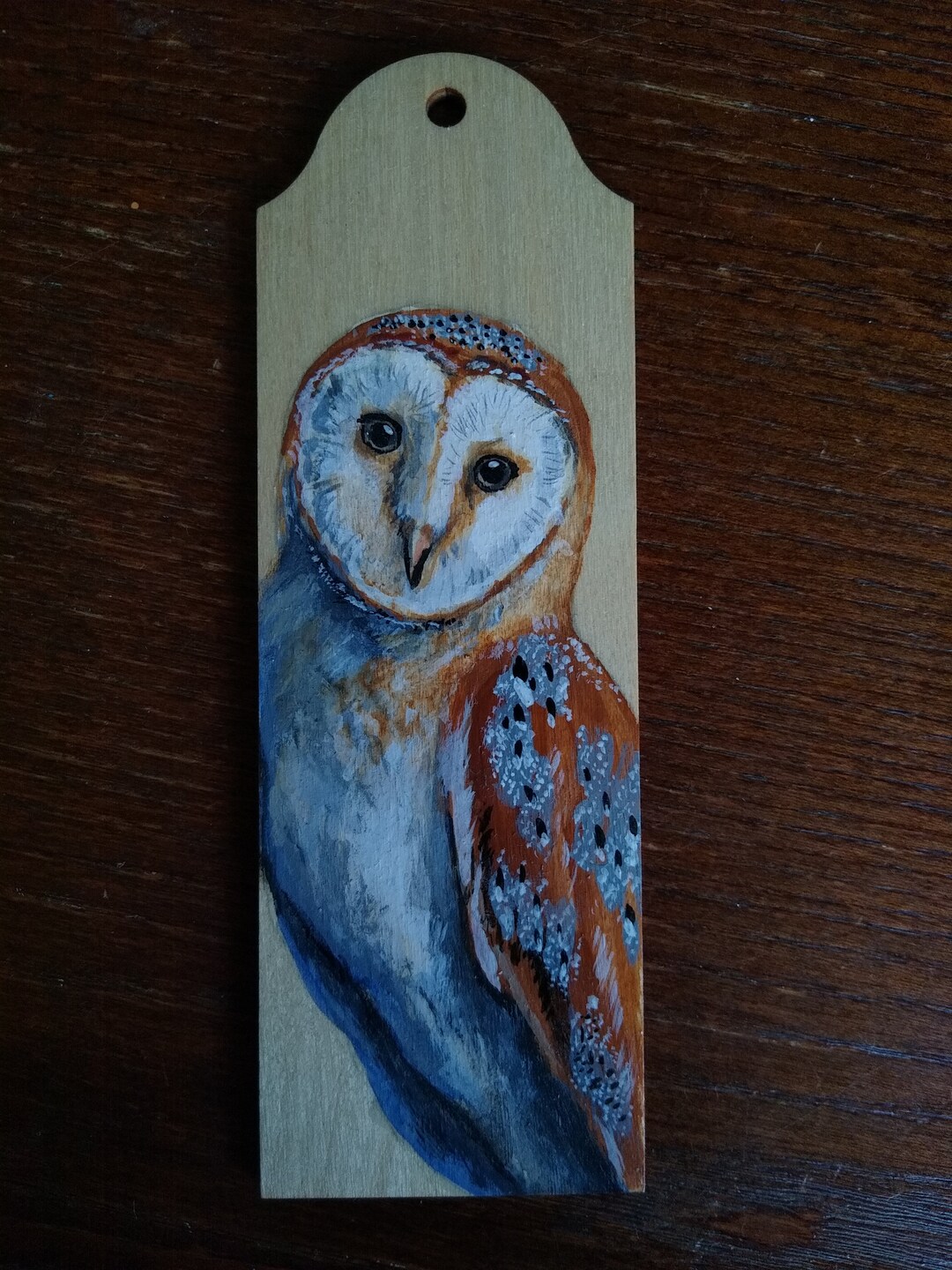 Botanical Book Mark Art. Barn Owl Book Mark. Owl Wooden Book Mark ...