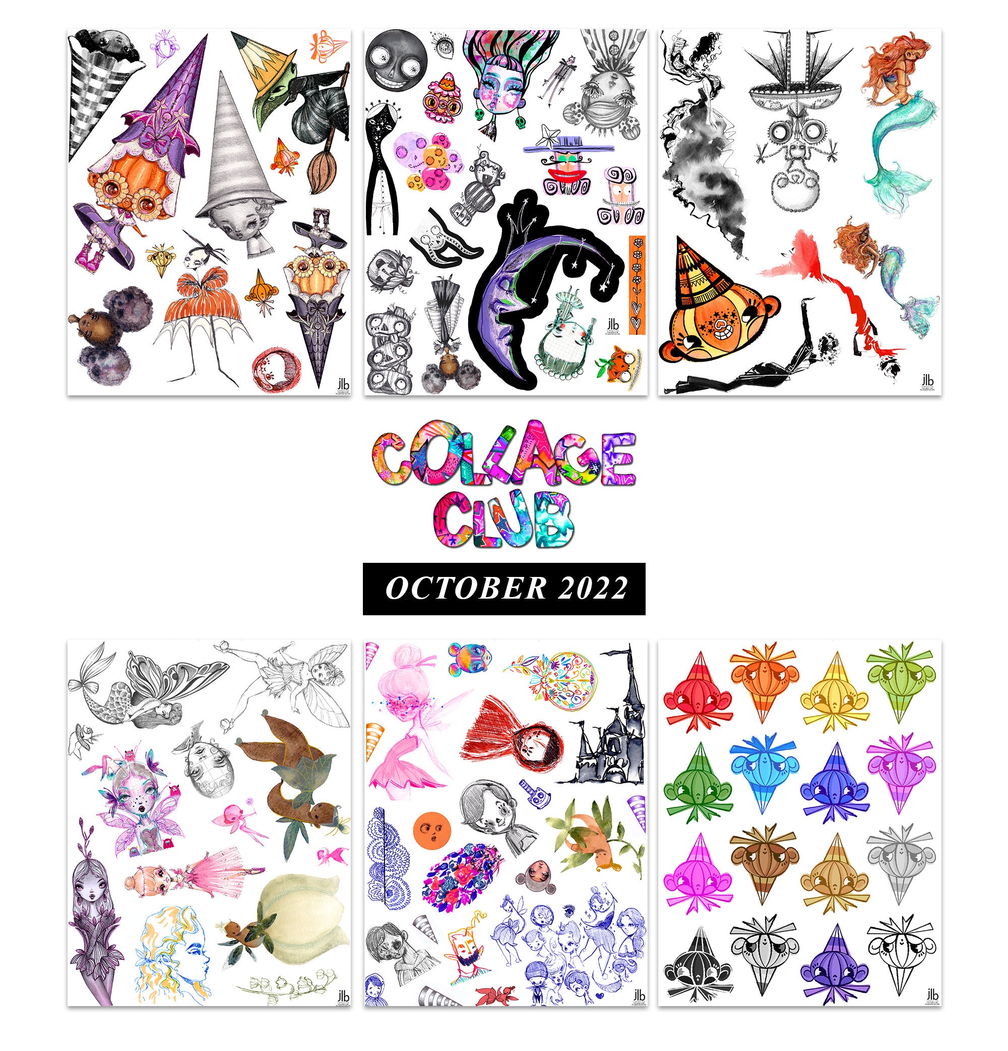 COLLAGE CLUB [OCTOBER 2022] Printables by Jameslukeburkecreative - Etsy