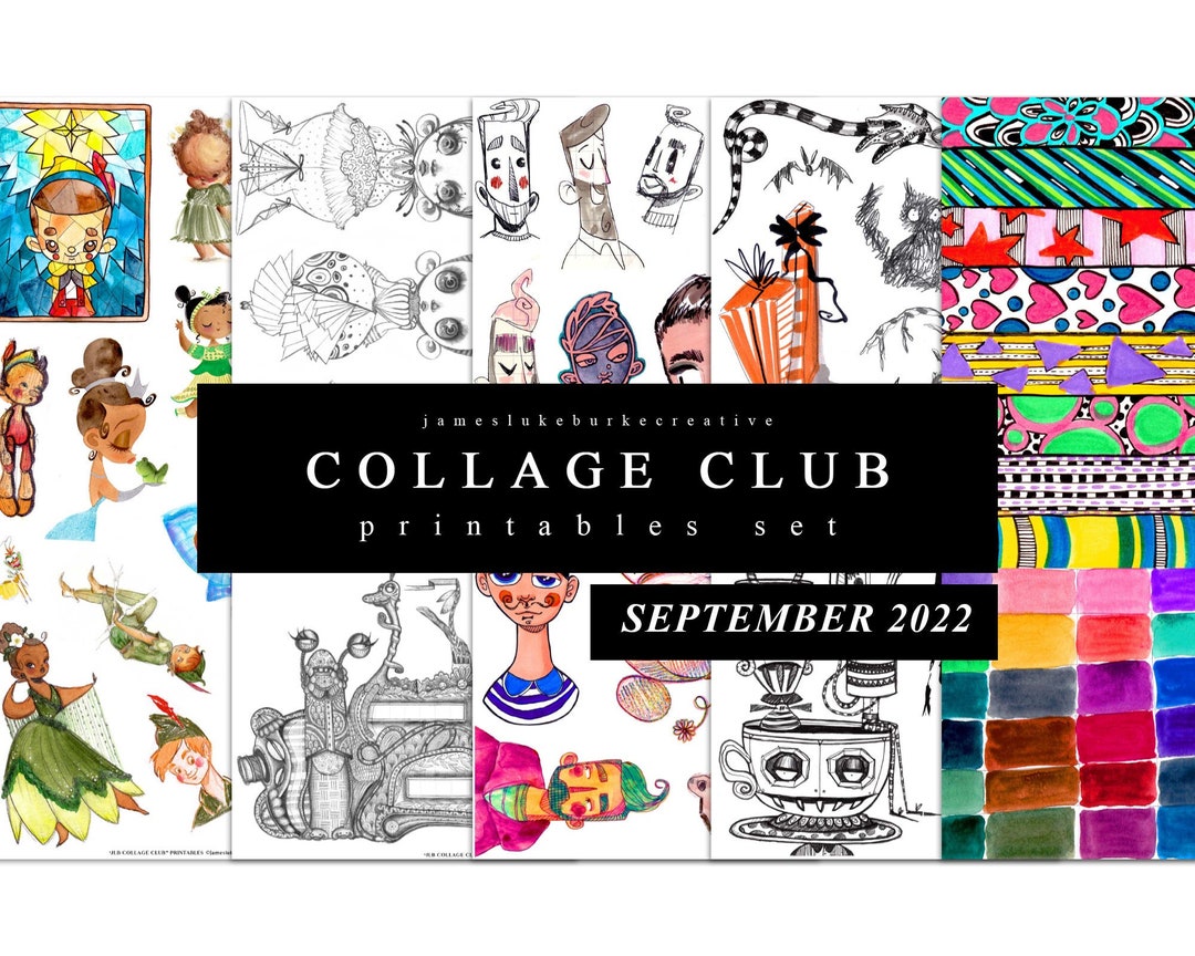 COLLAGE CLUB [SEPTEMBER 2022] Printables by Jameslukeburkecreative - Etsy